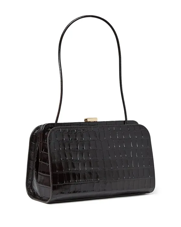 LOEFFLER RANDALL Zella Small Embossed Leather Clutch