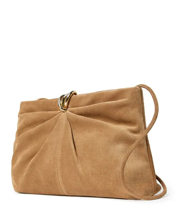 LOEFFLER RANDALL Corrine Small Gathered Suede Clutch