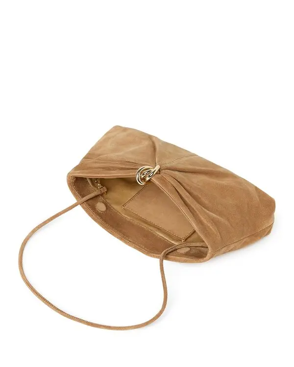 LOEFFLER RANDALL Corrine Small Gathered Suede Clutch