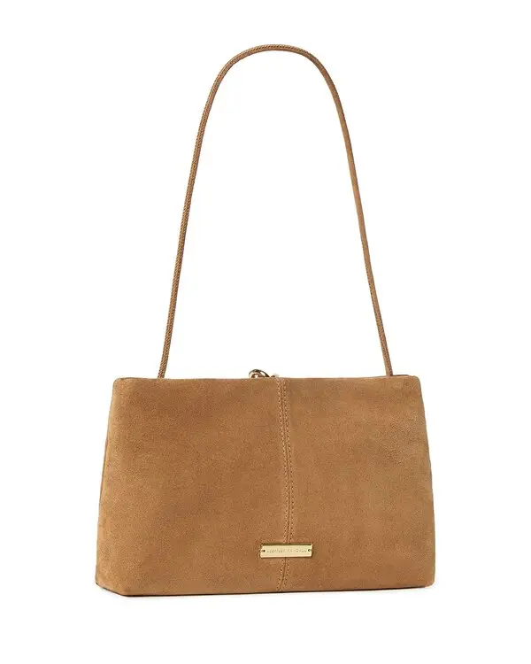 LOEFFLER RANDALL Corrine Small Gathered Suede Clutch
