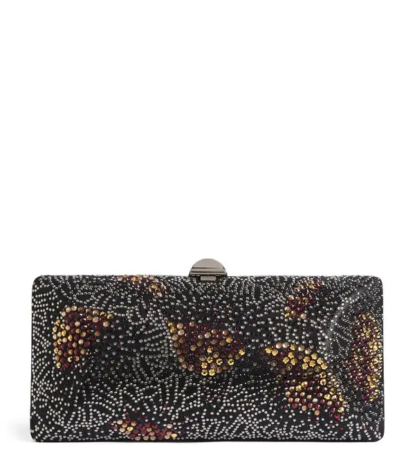 Rodo Suede-effect Embellished Clutch Bag