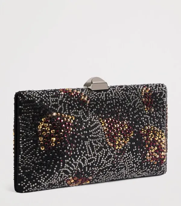 Rodo Suede-effect Embellished Clutch Bag
