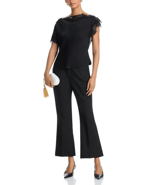 A.L.C. Luna Lace Trim Top - Black