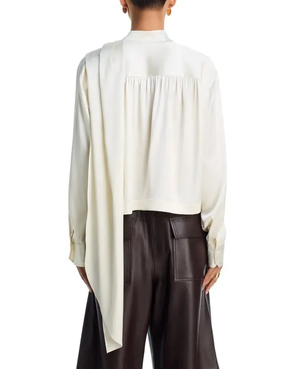 A.L.C. Nadine Silk Blend Draped Blouse