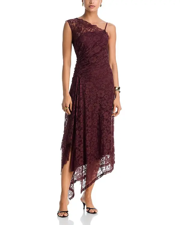 A.L.C. Gia Asymmetric One Shoulder Midi Dress