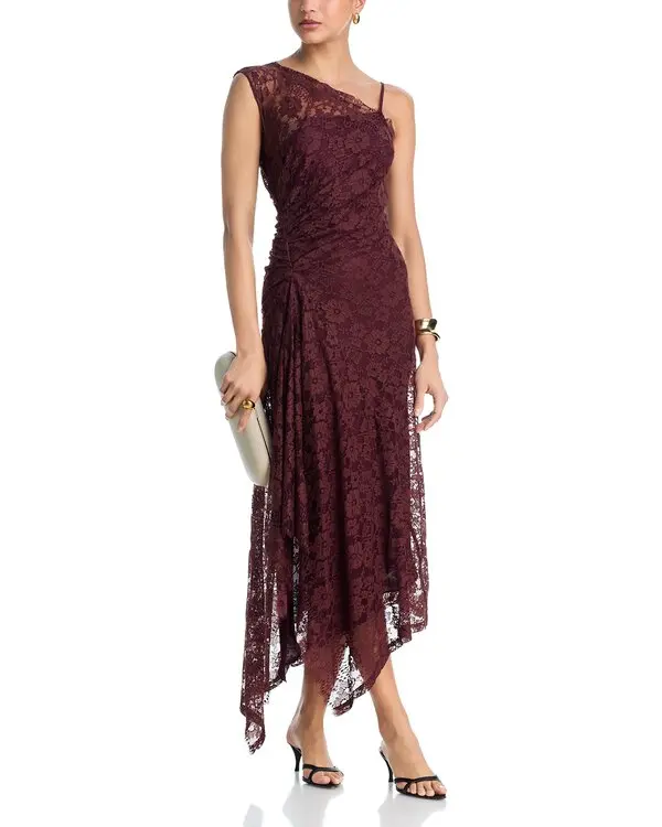 A.L.C. Gia Asymmetric One Shoulder Midi Dress