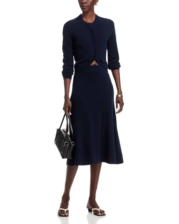 A.L.C. Solenne Curved Hem Button Front Cardigan