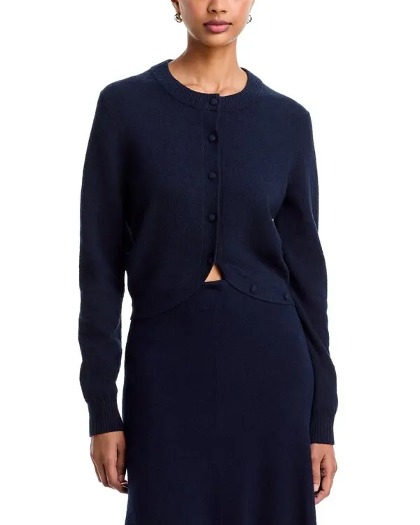 A.L.C. Solenne Curved Hem Button Front Cardigan