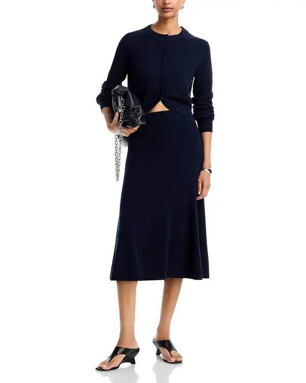 A.L.C. Solenne Curved Hem Button Front Cardigan