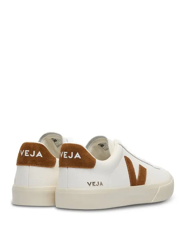 VEJA Campo Low Top Leather Sneakers - White Cognac