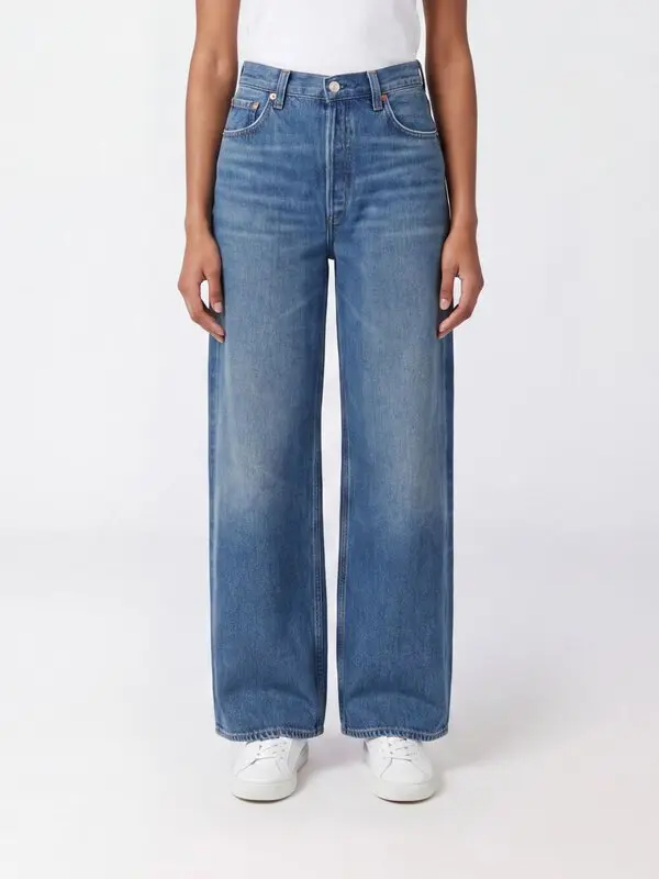 AGOLDE Lyocell Rounded Baggy Mid-rise Jeans - Denim