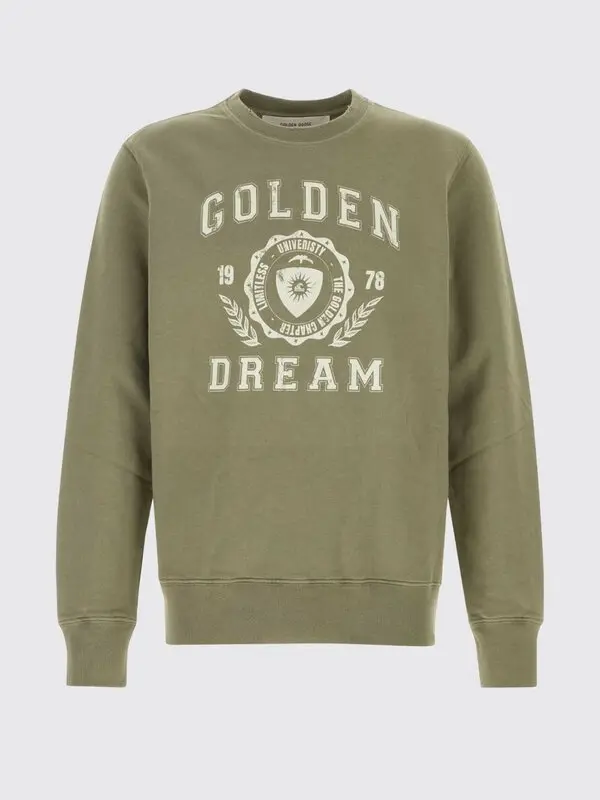 GOLDEN GOOSE Crewneck Cotton Sweatshirt With Contrasting Logo