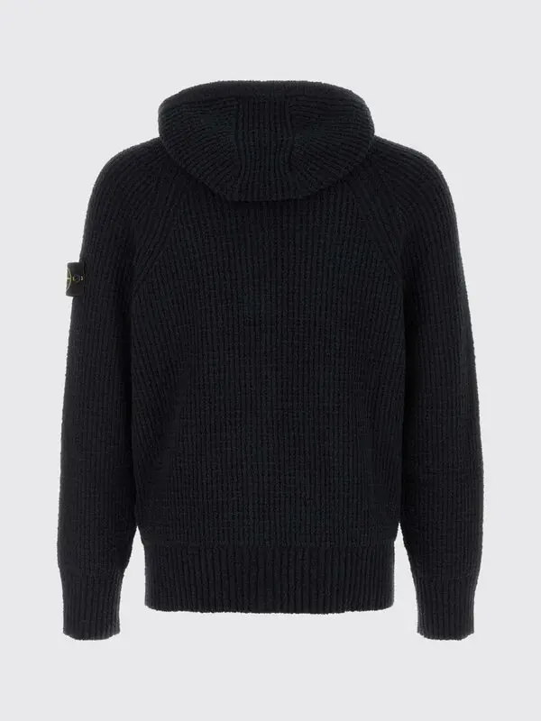 Stone Island Cotton Zip-up Hoodie With Compass Logo