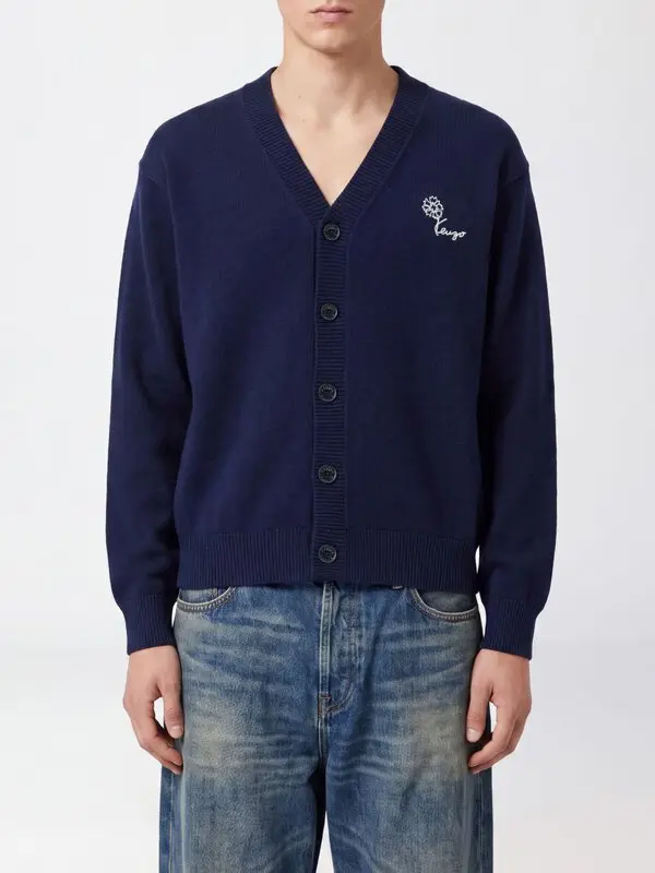 Kenzo Floral Wool And Cotton-blend V-neck Cardigan