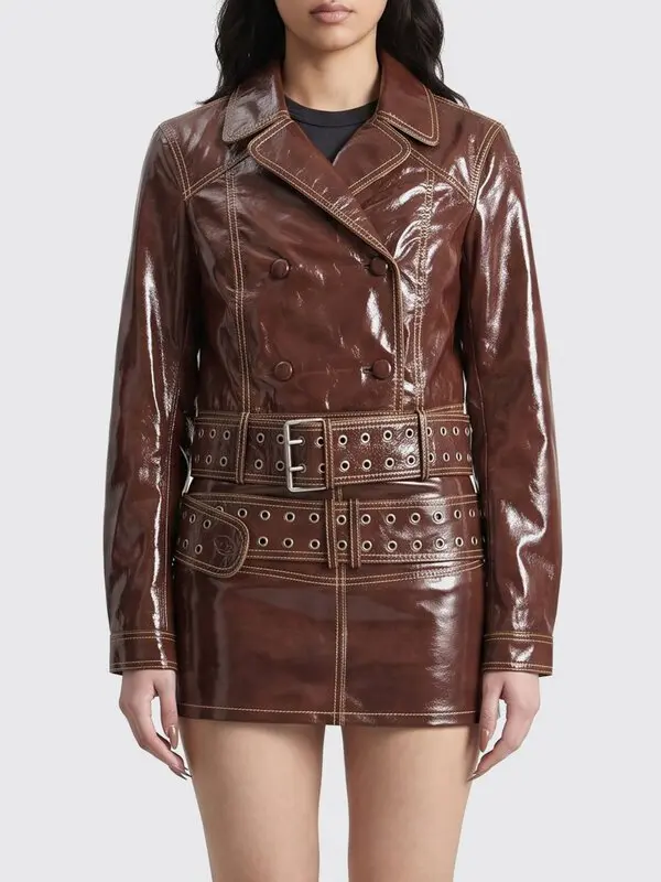 DIESEL® L-egend Sheepskin Biker Jacket With Lapel Collar