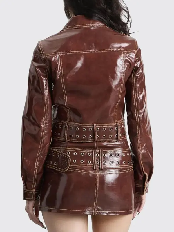 DIESEL® L-egend Sheepskin Biker Jacket With Lapel Collar