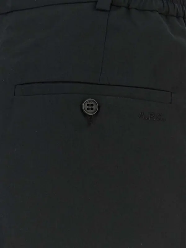 A.p.c. Dylan Straight Fit Cotton Chino Trousers With Mid-rise Waist - Black