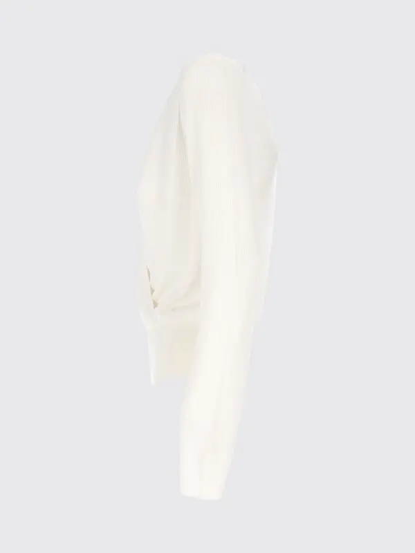Elisabetta Franchi Ribbed V-neck Bodysuit - White
