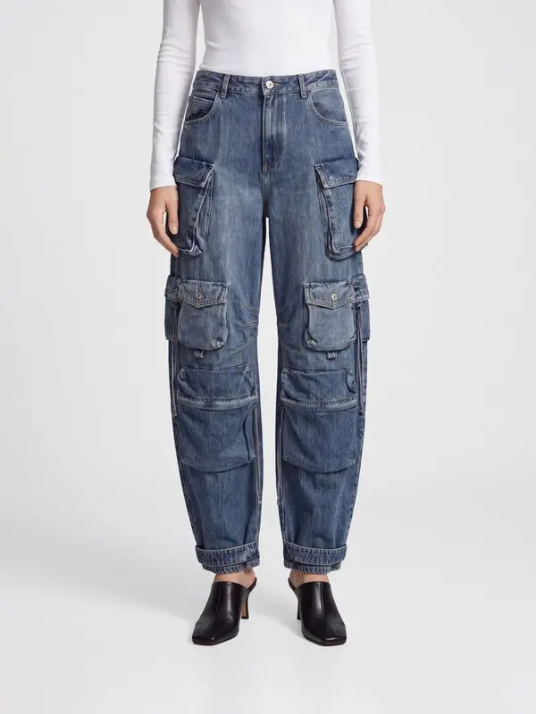 Attico Cargo Denim Trousers