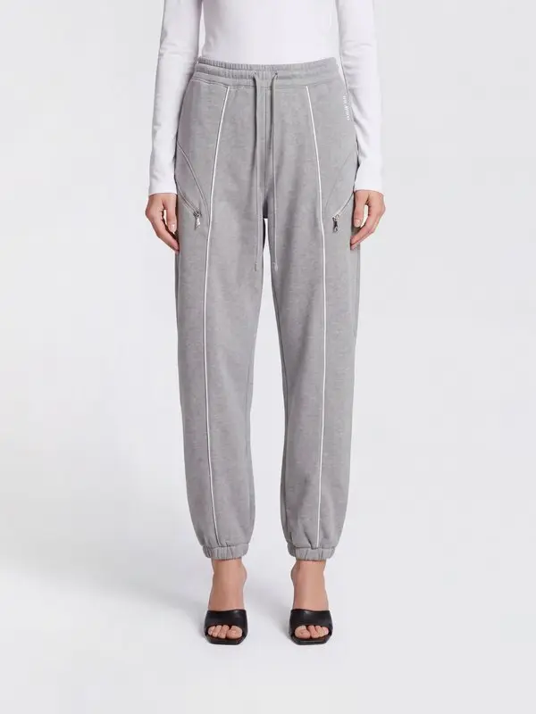 Attico Jersey Jogging Trousers With Elasticated Waist And Embroidered Logo