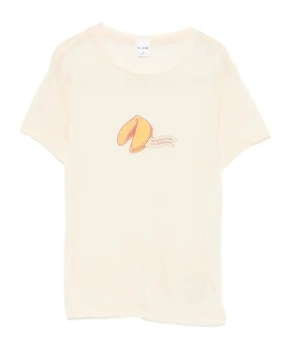 RE/DONE Fortune Cookie T-shirt - Beige