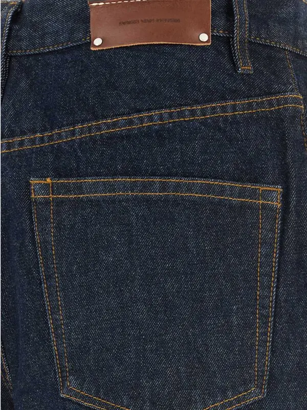 Dries Van Noten Mid-rise Wide-leg Jeans In Cotton Denim - Indigo