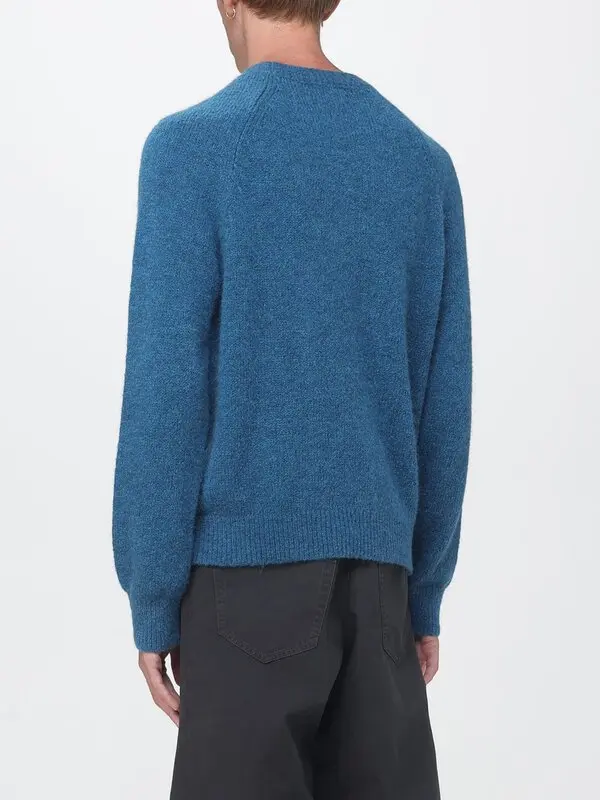 Dries Van Noten Wool And Alpaca Blend Crewneck Jumper - Blue