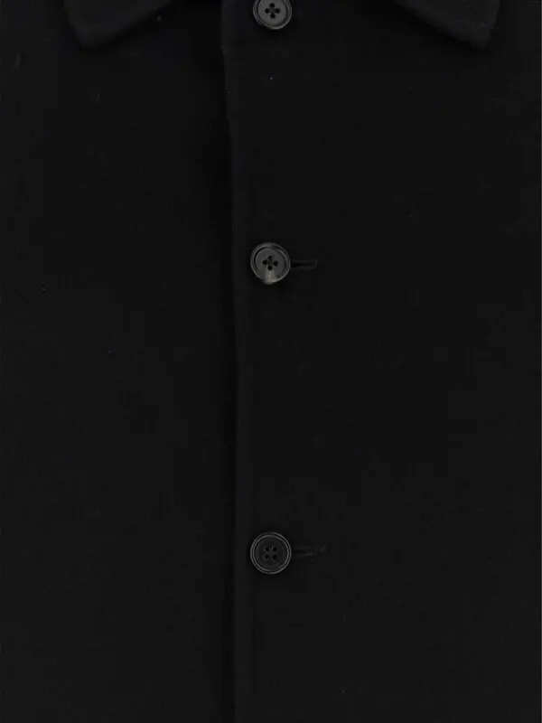 JIL SANDER Virgin Wool And Cashmere Blend Shirt Jacket - Black