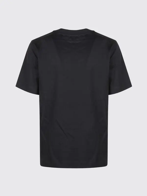 Burberry Cotton T-shirt With Embroidered Equestrian Knight Detail - Black