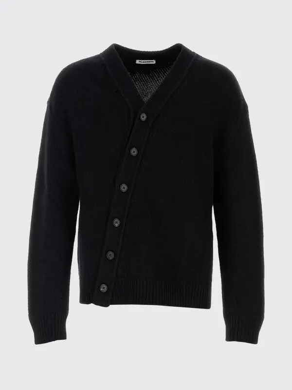 JIL SANDER Asymmetric Wool Cashmere Cardigan