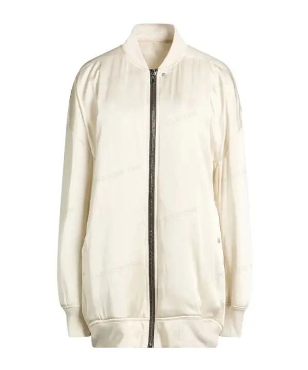 Rick Owens Minimalist Satin Bomber Jacket