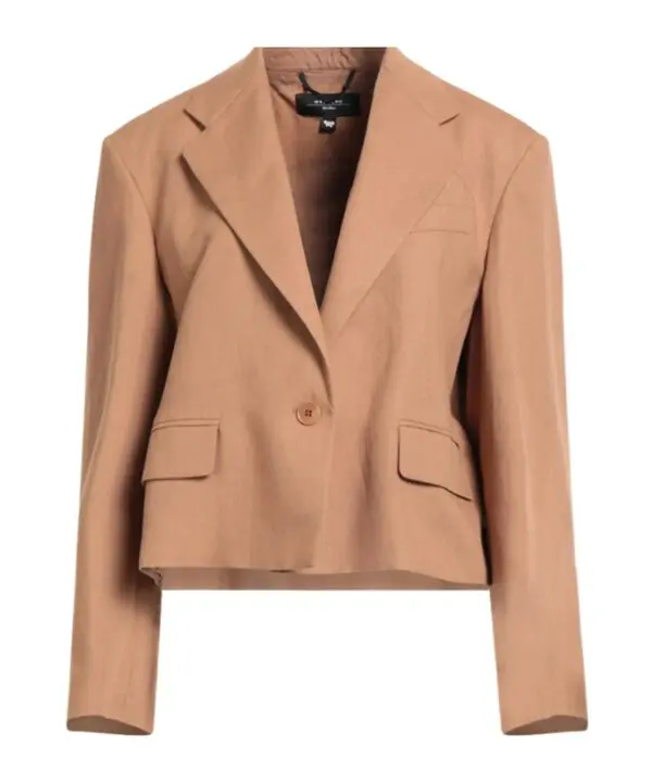 Max Mara Minimalist Singlebreasted Blazer - Nude