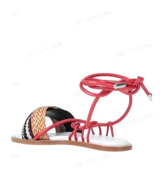 Sportmax Multicolor Woven Leather Sandals