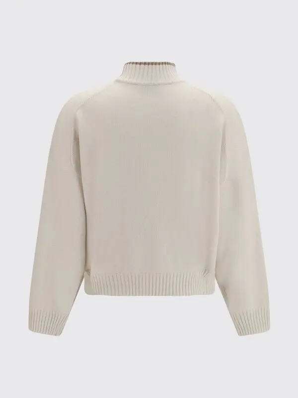 Brunello Cucinelli Pure Cashmere Turtleneck Jumper With Embroidered Crest