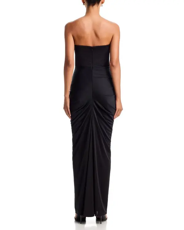 ET OCHS Selena Draped Strapless Gown