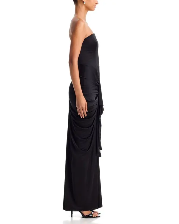 ET OCHS Selena Draped Strapless Gown