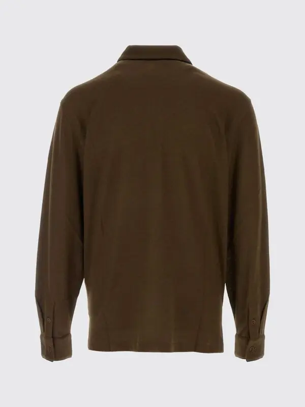 TOM FORD Silk And Cotton Long-sleeved Polo Shirt With Patch Pocket