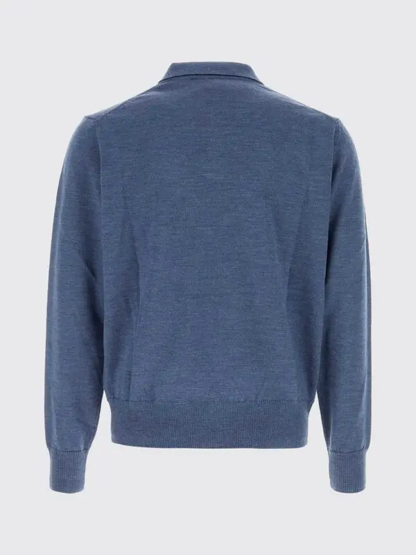 VIVIENNE WESTWOOD Mark Knitted Wool Polo - Blue