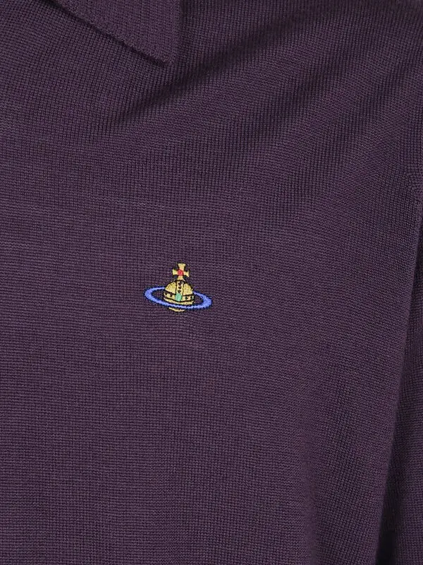 VIVIENNE WESTWOOD Mark Long-sleeved Polo Shirt - Red