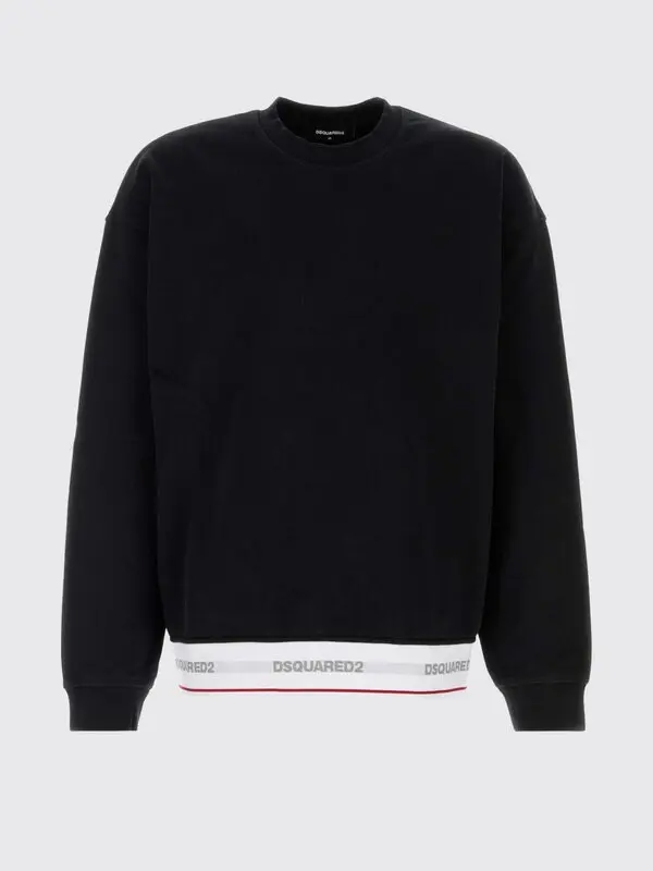 Dsquared2 Relaxed Fit Jacquard Logo Cotton Jumper