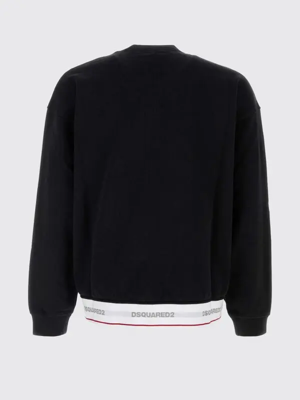 Dsquared2 Relaxed Fit Jacquard Logo Cotton Jumper