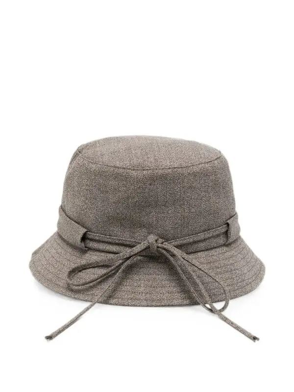 Jacquemus Logo Plaque Drawstring Bucket Hat
