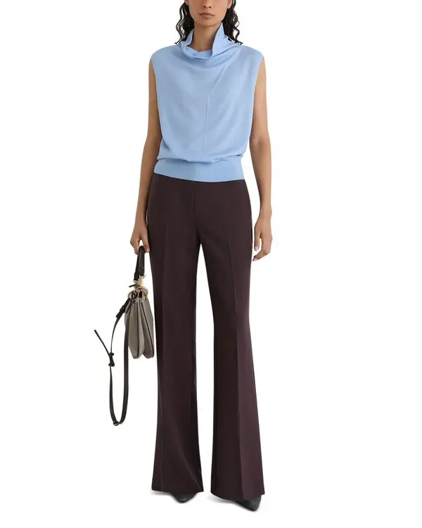 REISS Honey Wool Funnel Neck Top