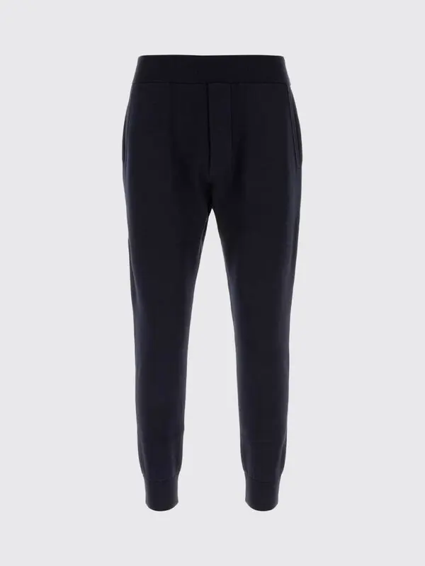 Dsquared2 Viscose Blend Jogging Trousers With Elasticated Waist - Navy
