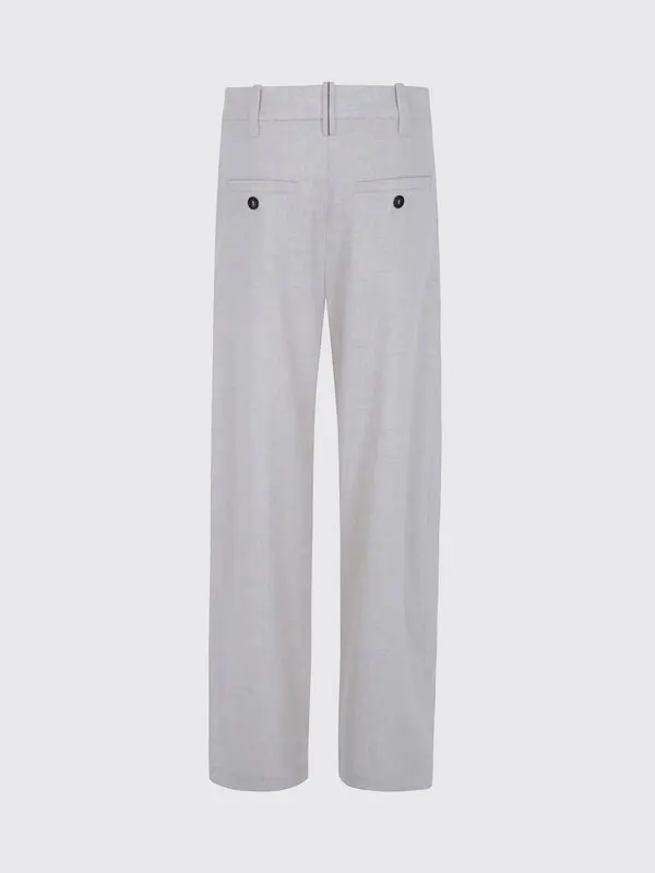 Brunello Cucinelli Tailored Wide-leg Wool And Cashmere Trousers With Monili