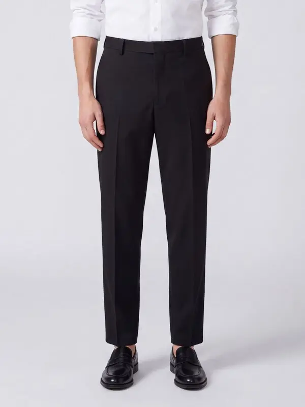 JIL SANDER Slim Fit Tailored Wool And Mohair Trousers - Black