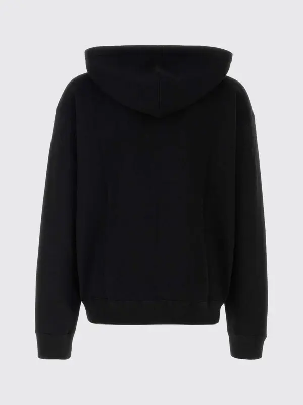JIL SANDER Two-tone Pure Cotton Zip-up Hoodie - Black