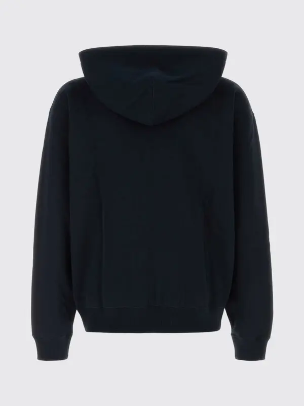 JIL SANDER Two-tone Cotton Hoodie - Blue