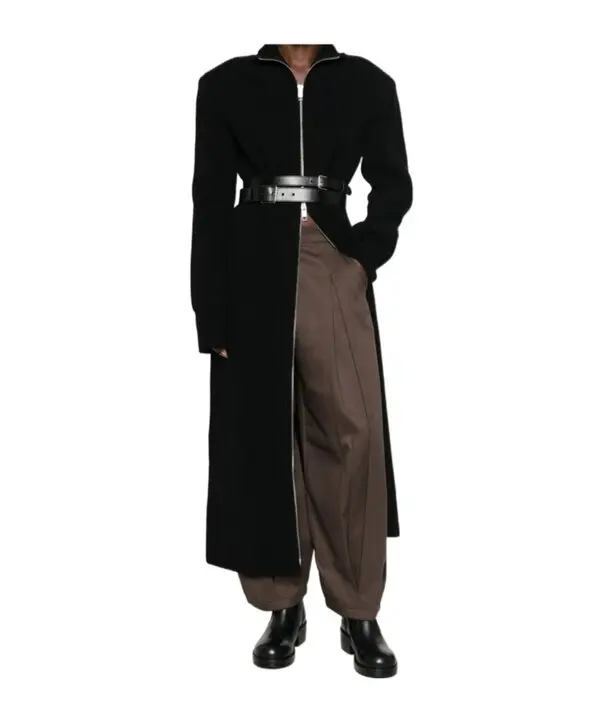 THE FRANKIE SHOP Zipup Knit Long Coat