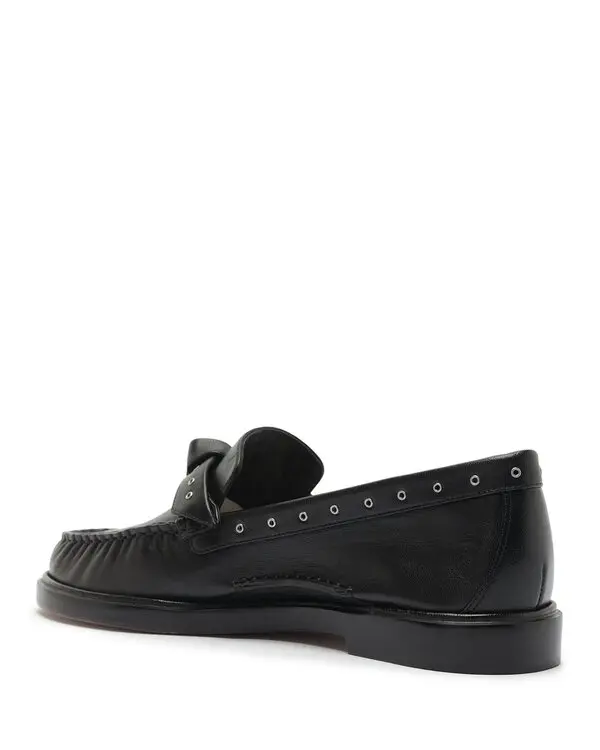 ALEXANDRE BIRMAN Clarita Mini Eyelet Leather Loafers